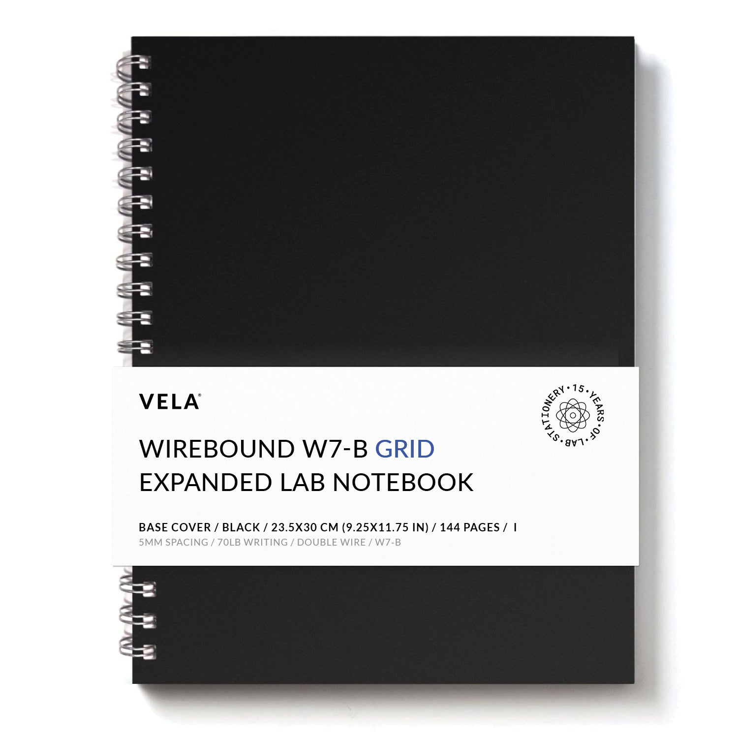 W7-A Expanded Wirebound, Black 9.25 x 11.75 in (23.5 x 30 cm) 144 Pages ...